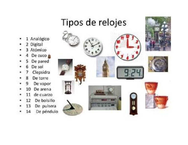 Tipos de Relojes | PDF