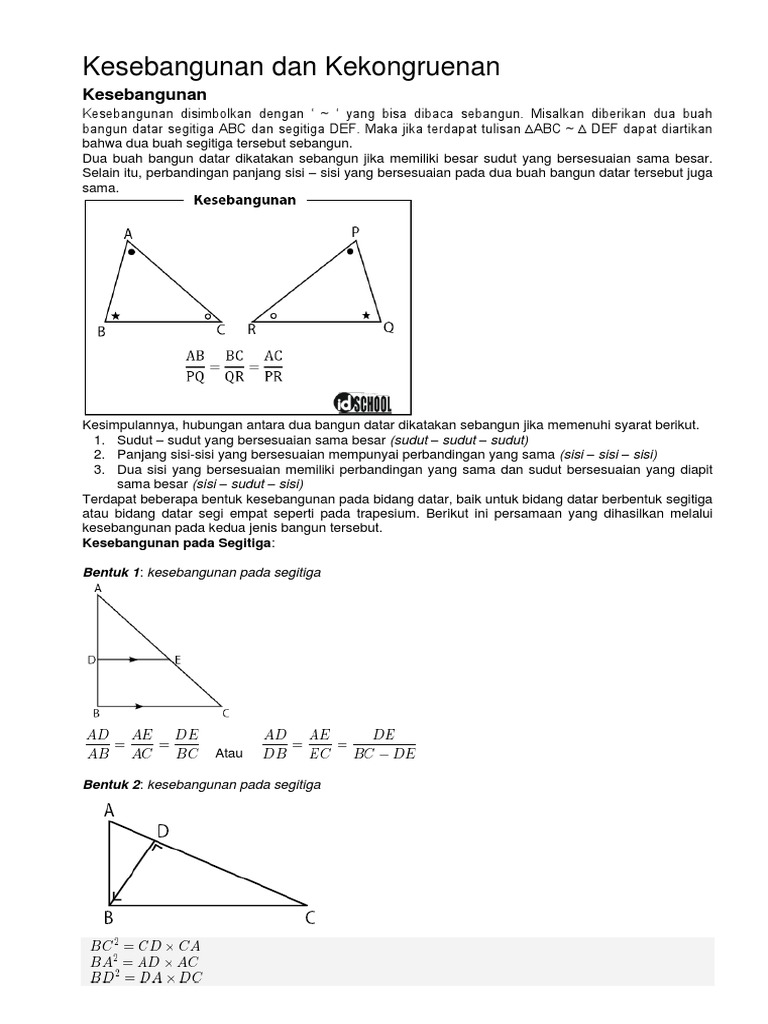 Kesebangunan Dan Kekongruenan | PDF