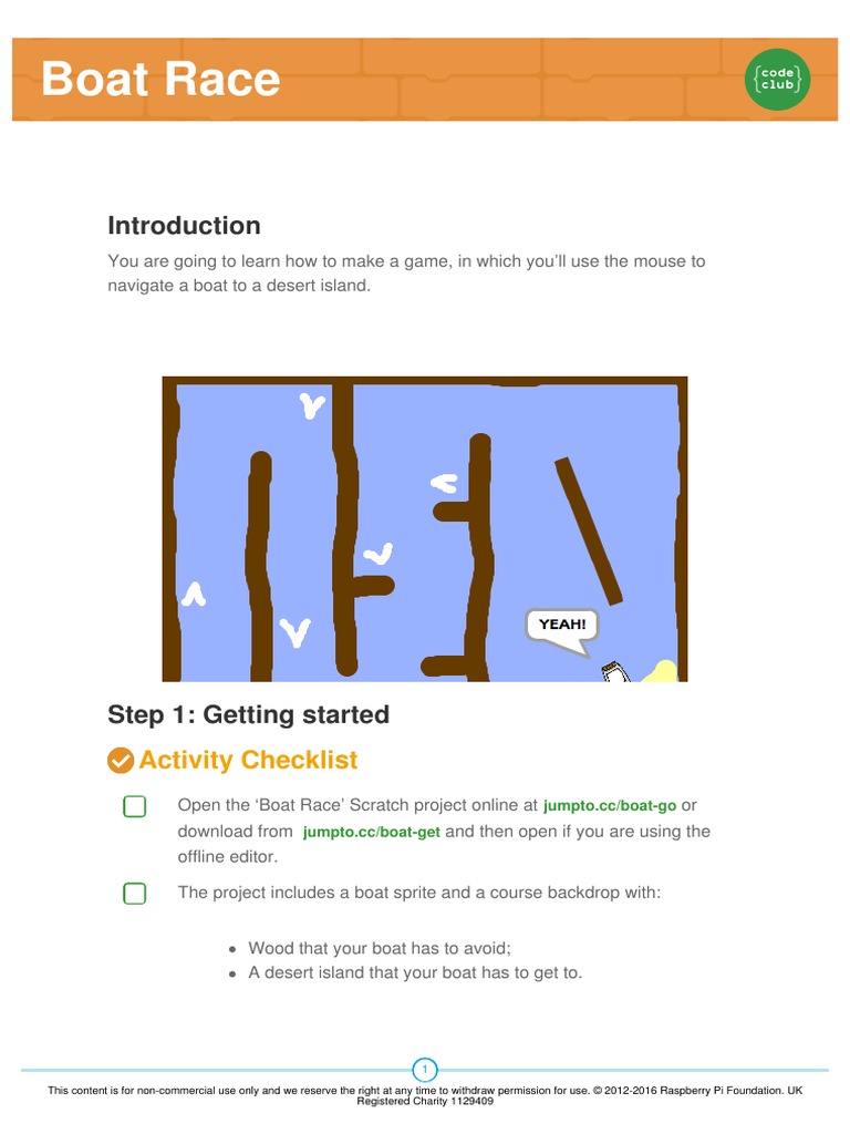 Boat Race | Scratch (Programming Language) | Leisure