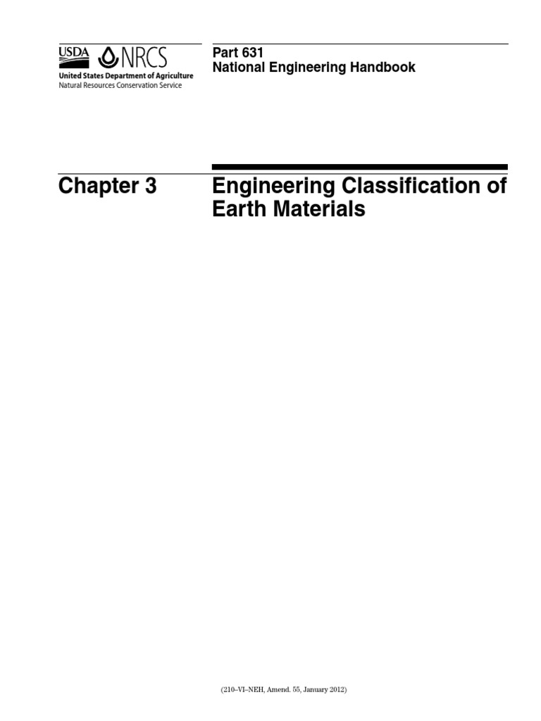 National Engineering Handbook Chapter 3 | PDF | Soil | Minerals