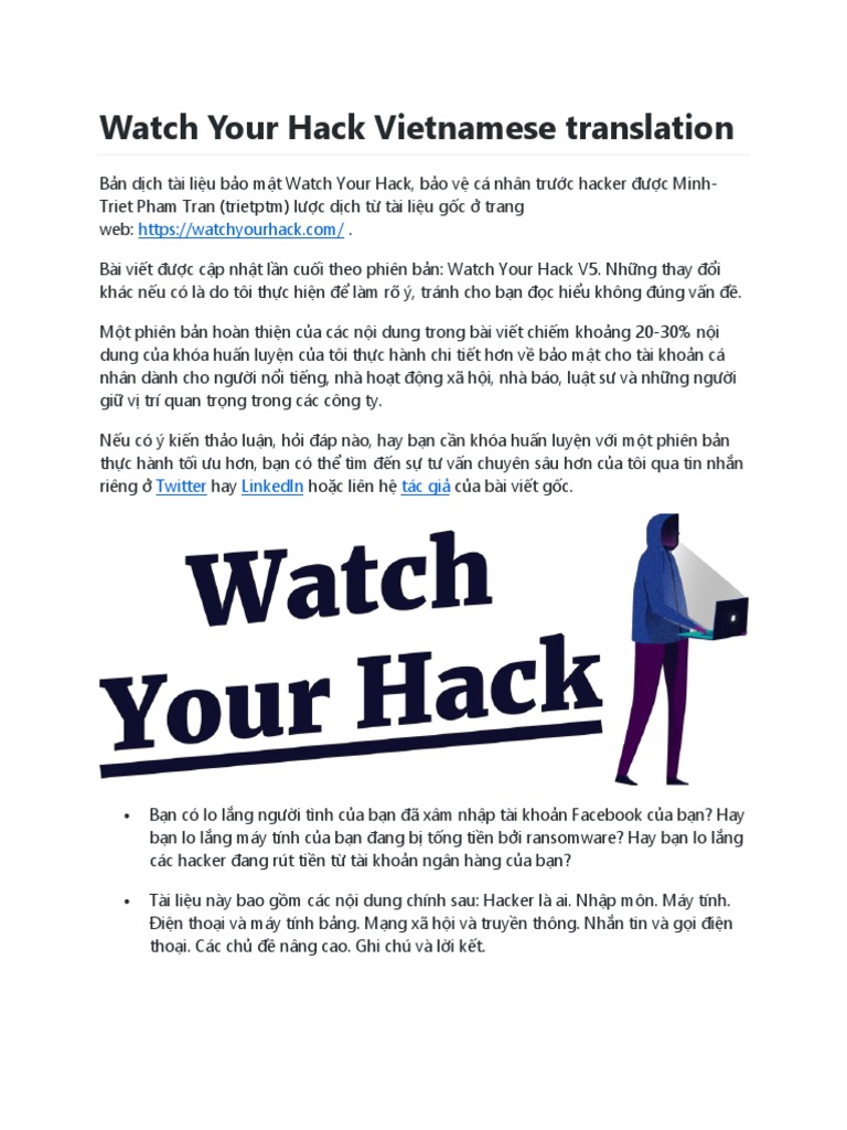 Watch Your Hack | PDF