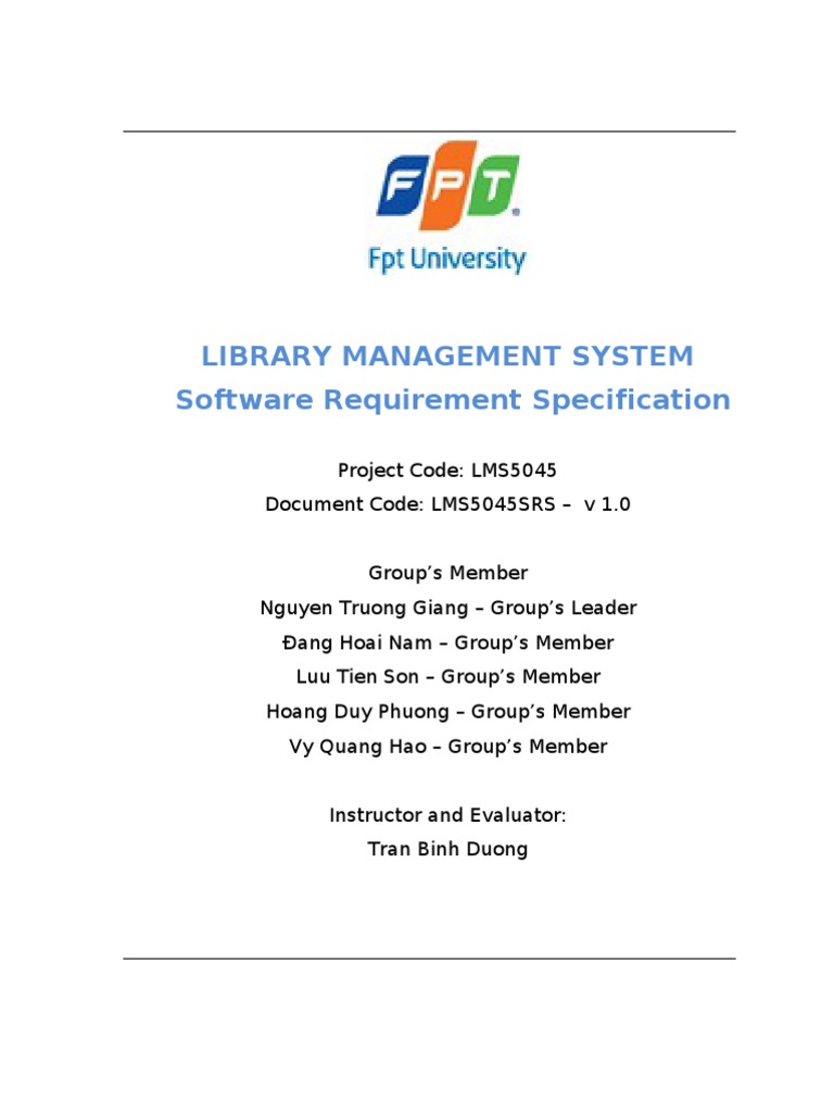 Library Management System Software Requirement Specification | Download Free PDF | Graphical ...