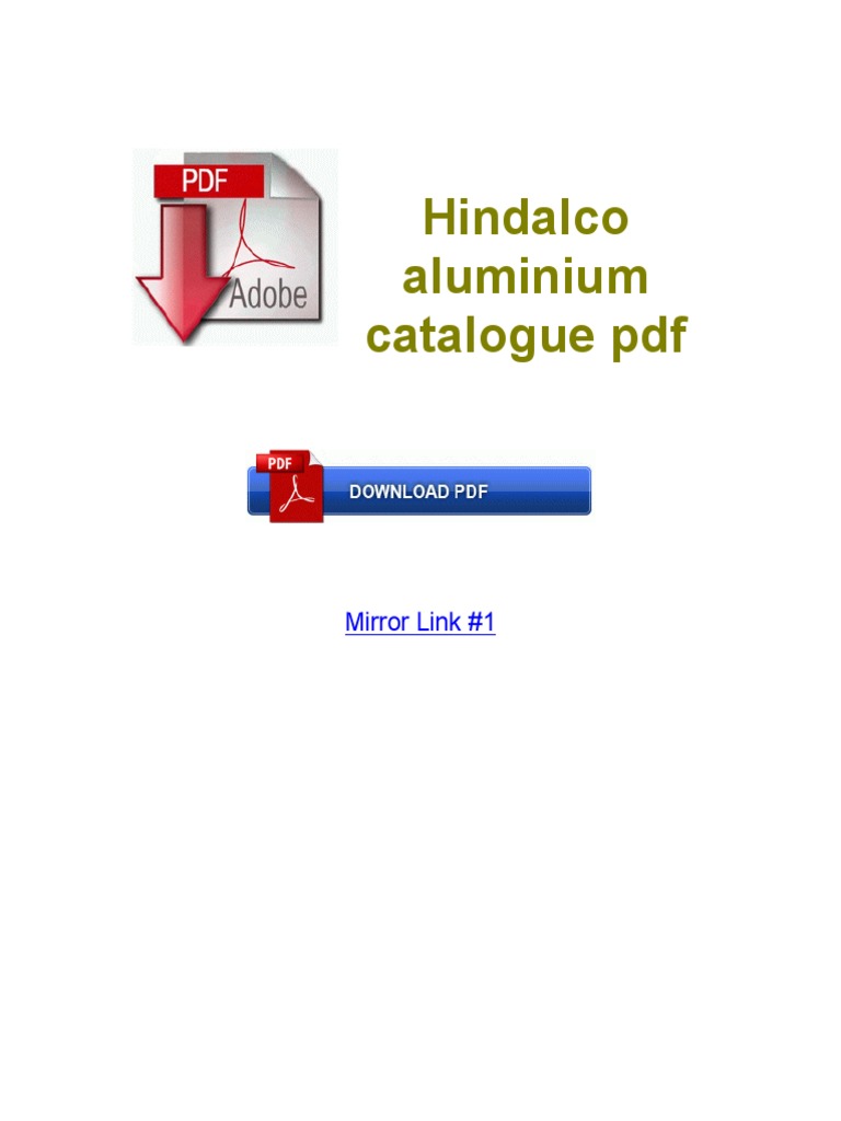 Hindalco Aluminium Catalogue PDF | PDF | Microsoft Windows | Operating ...