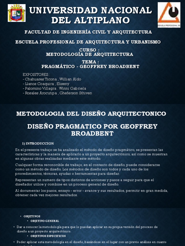 Pragmatico Geoffrey Broadbent | Pragmatismo | Dibujo