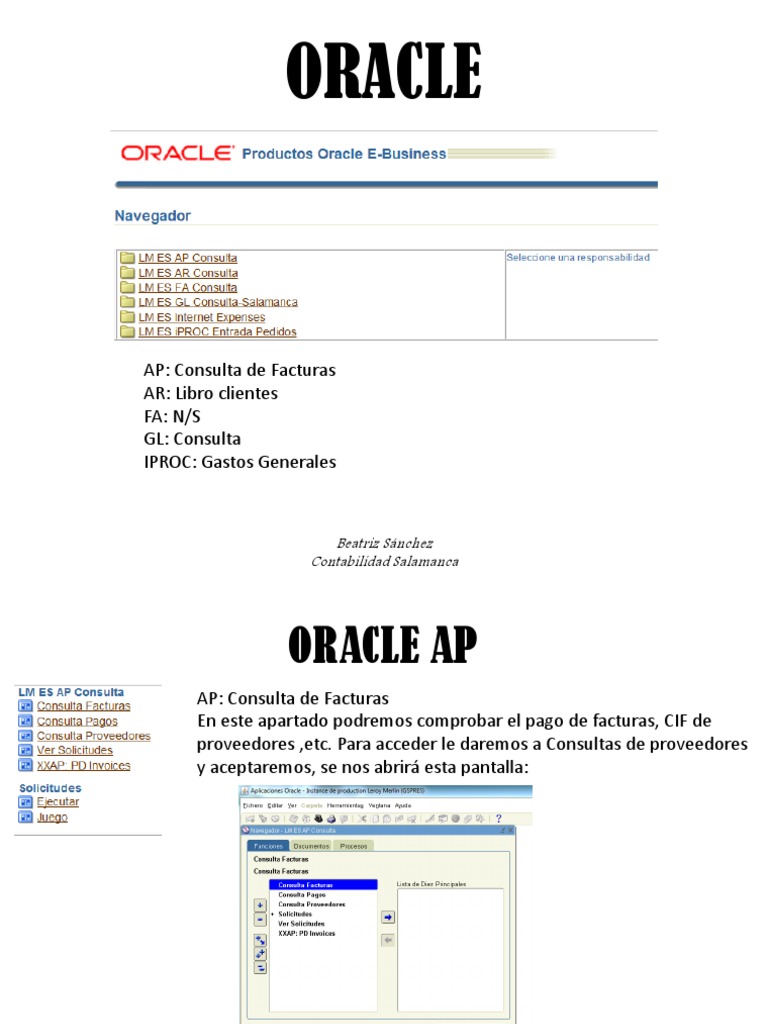 Oracle | PDF | Contabilidad | Informática