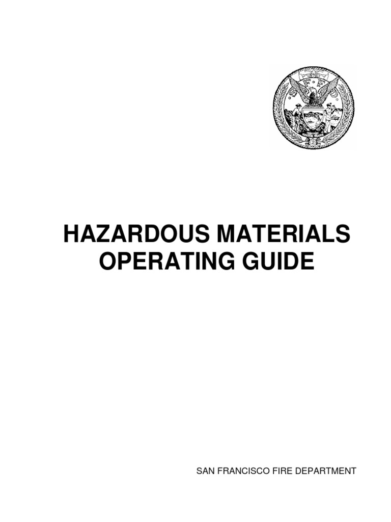 Hazardous Materials Operating Guide | PDF | Incident Command System ...