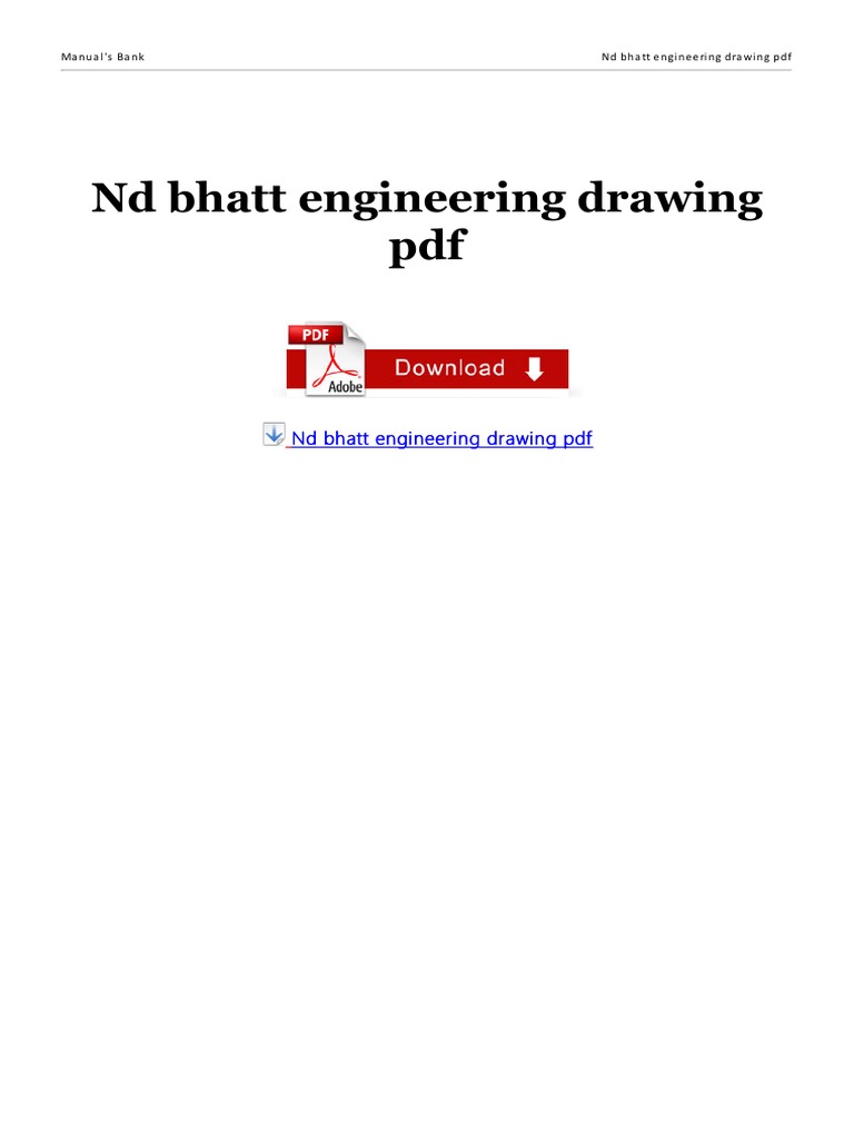 ND Bhatt Engineering Drawing PDF | PDF | E Books | Media Technology