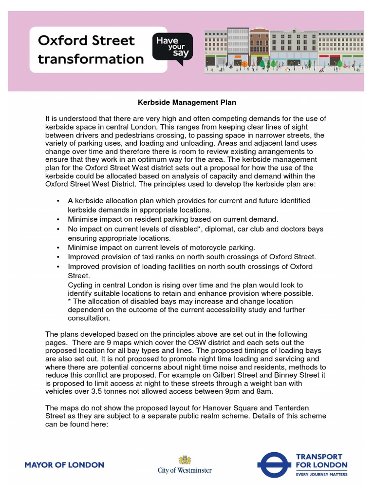 Kerbside Management Plan | PDF | Accessibility | Land Transport