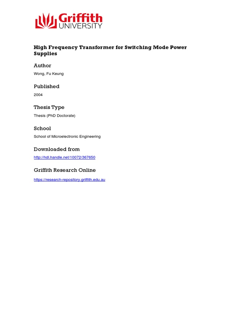 High Frequency Transformer Design Insights | PDF | Transformer | Power ...