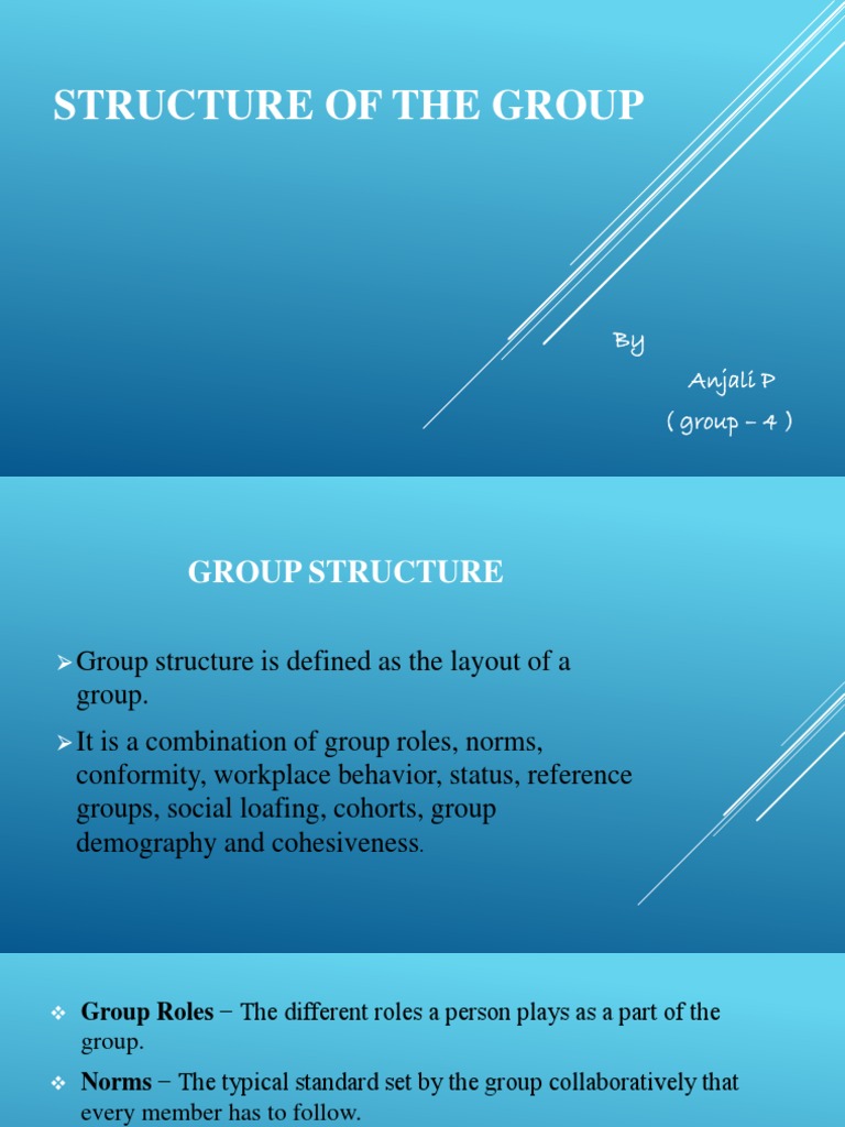 Structure of The Group: by Anjali P (Group - 4) | PDF | Self-Improvement