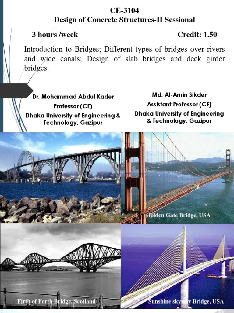Classification and Design Considerations of Common Bridge Types | PDF ...