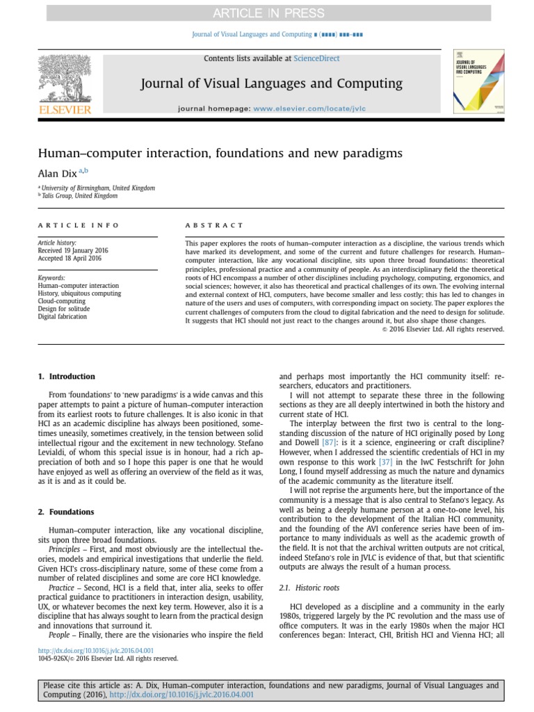 1 | PDF | Human–Computer Interaction | Computer Science