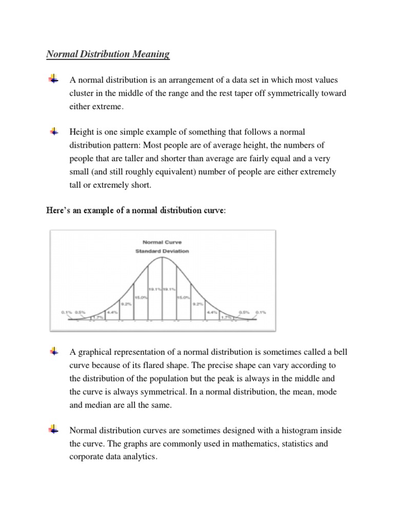 Normal Distribution Meaning | PDF | Normal Distribution | Mean