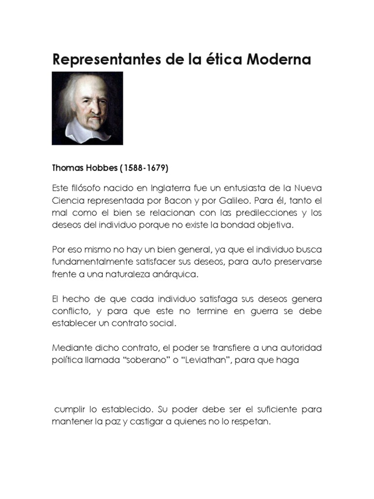 Representantes de La Ética Moderna | PDF | Utilitarismo | Moralidad