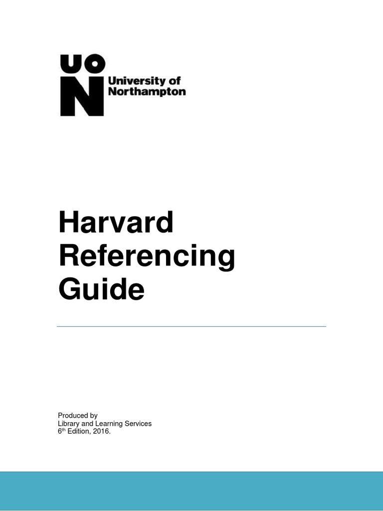 UoN Harvard Referencing Guide | PDF | Digital Object Identifier | Citation
