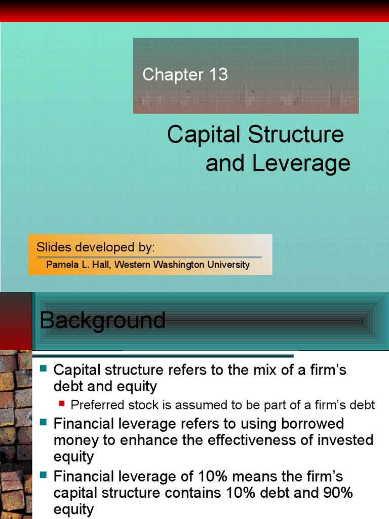 Chapter 13 Capital Structure and Leverage | PDF | Capital Structure | Cost Of Capital