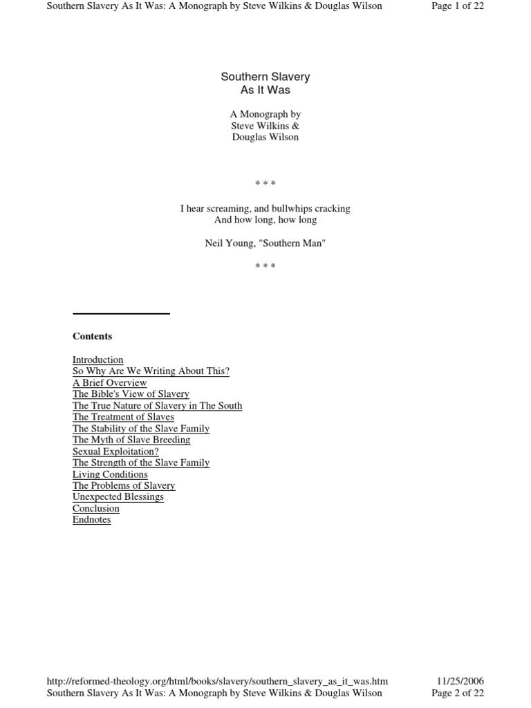 Southern Slavery As It Was | PDF | Abolitionism In The United States ...
