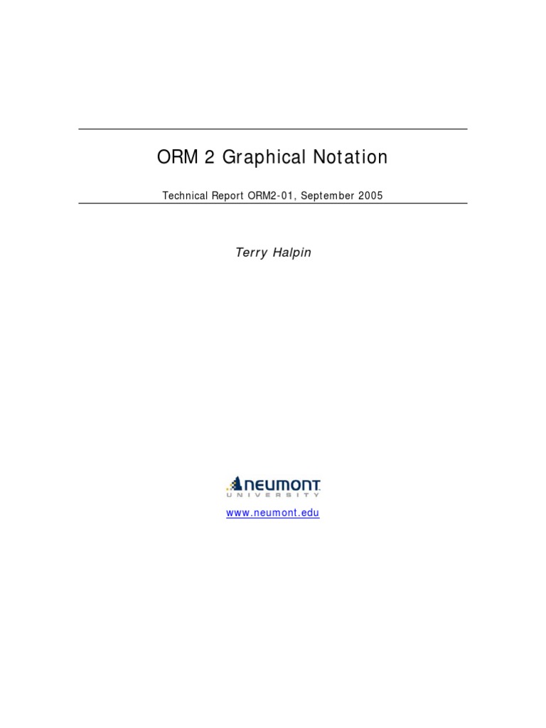 ORM 2 Graphical Notation: Terry Halpin | PDF | Scientific Modeling ...