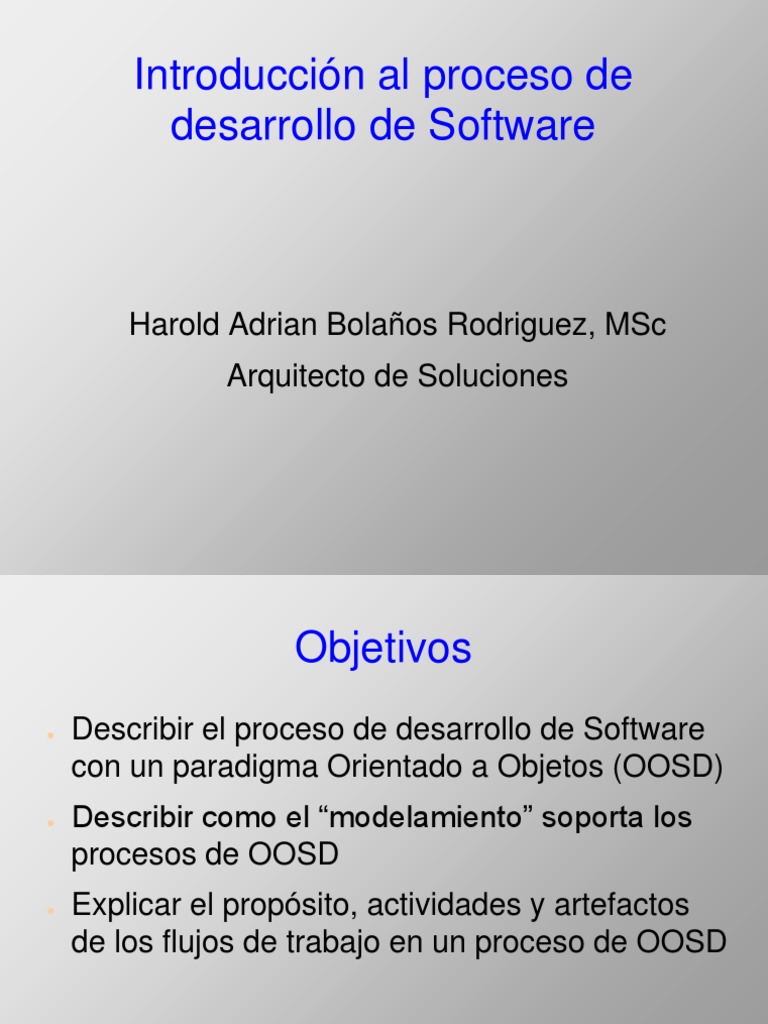Introducción Al Proceso de Desarrollo de Software | PDF | Lenguaje de modelado unificado ...