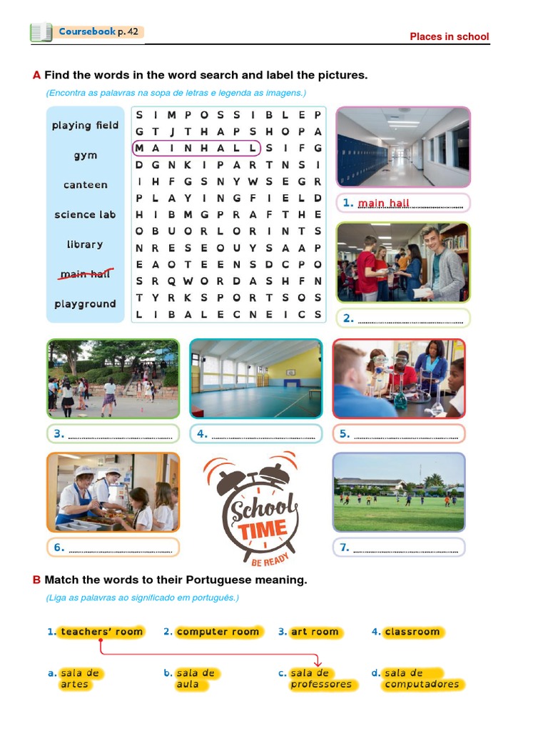 Places in School Word Search and Subjects | PDF | Language Mechanics ...