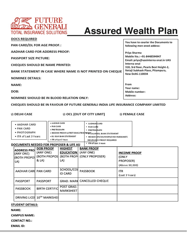 Assured Wealth Plan | PDF | Life Insurance | Insurance