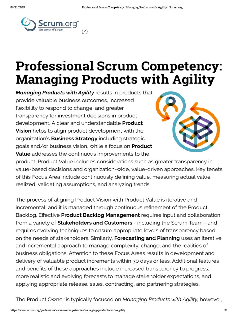 Professional Scrum Competency - Managing Products With Agility PDF | PDF | Scrum (Software ...