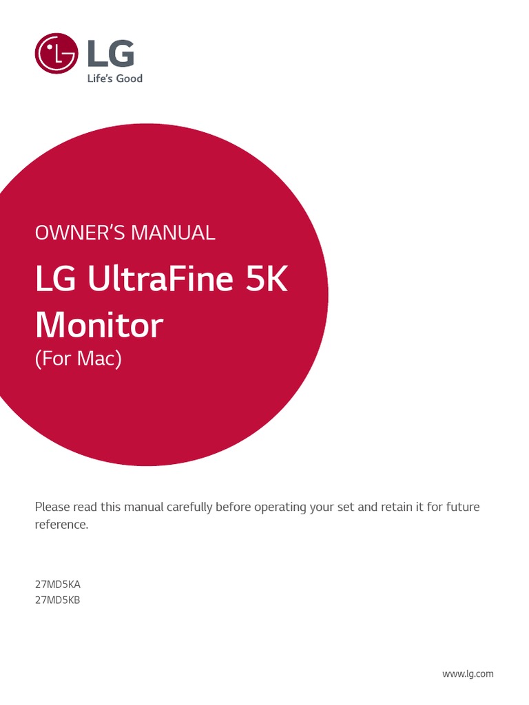 LG Gaming Monitor 27MD5KA-B | PDF | Computer Monitor | Ac Power Plugs ...