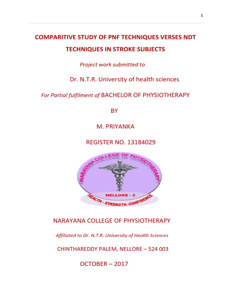 PNF vs NDT Techniques in Stroke Rehabilitation | PDF | Anatomical Terms ...