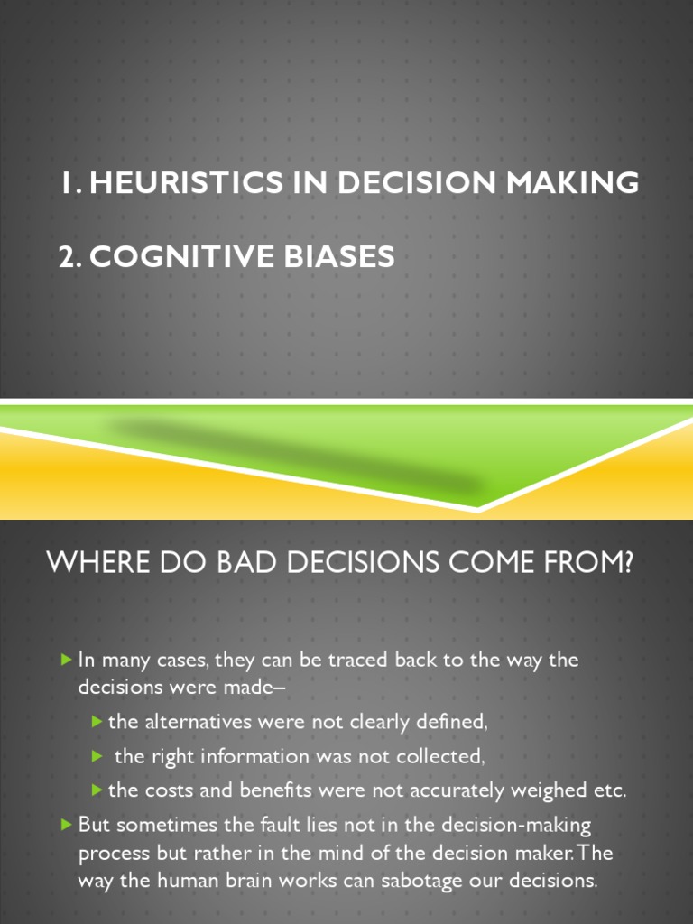 Heuristics in Decision Making 2. Cognitive Biases | Download Free PDF ...