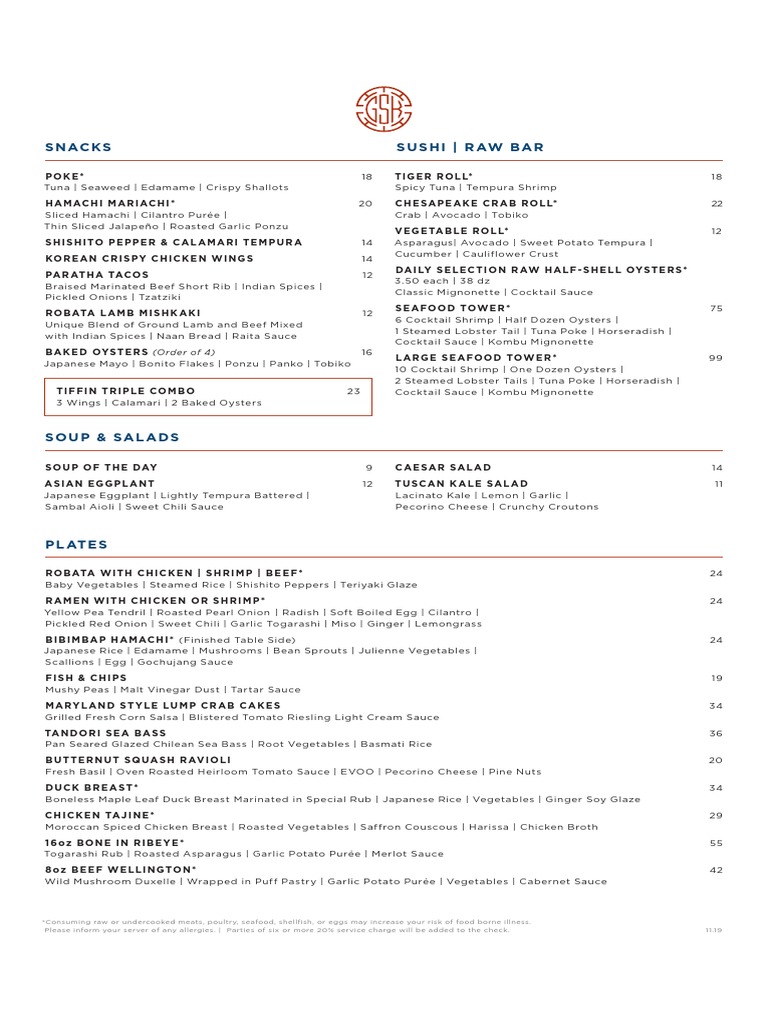 GSK Dinner Menu R13 (23482) | PDF | Pickling | Garlic