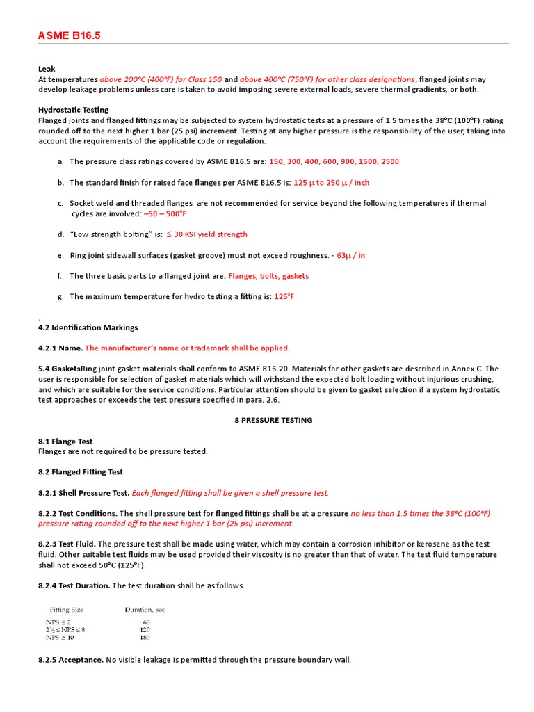 Asme B16 (1) .5 | PDF | Civil Engineering | Building Materials