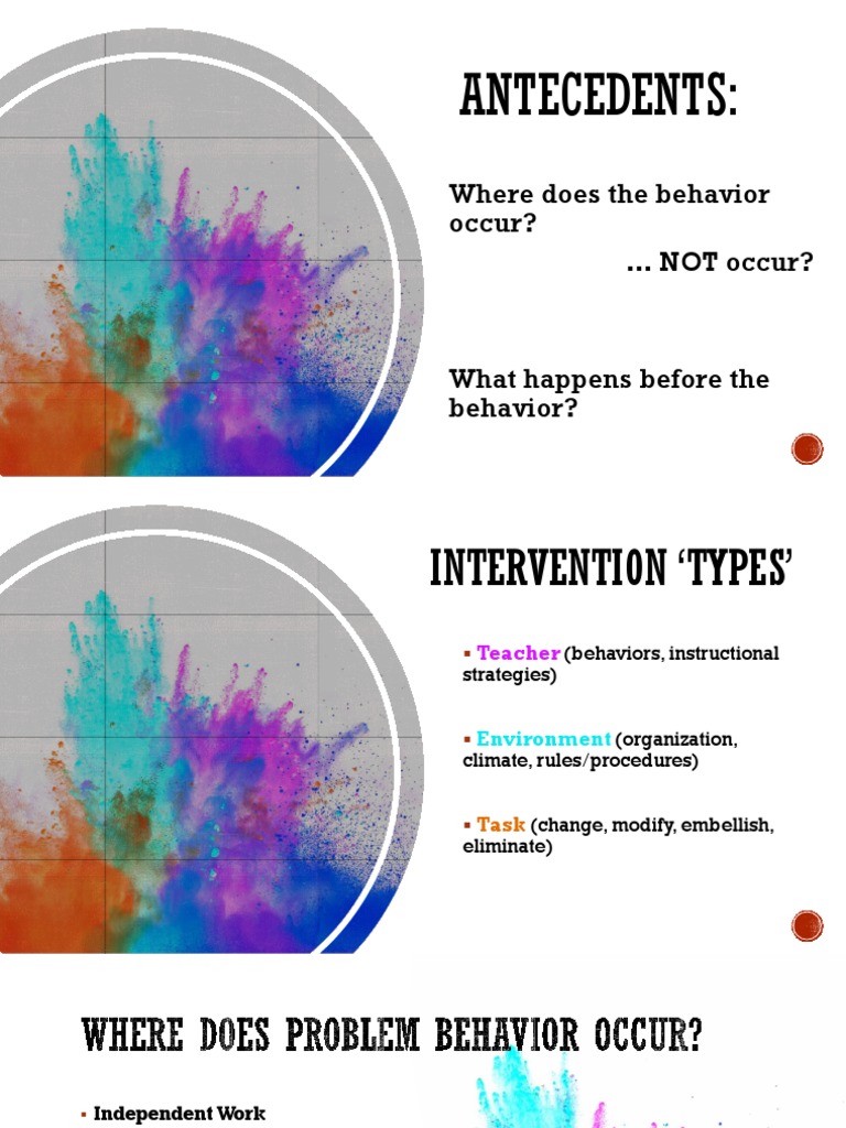 Antecedents of Behavior-Selecting Appropriate Interventions | PDF ...