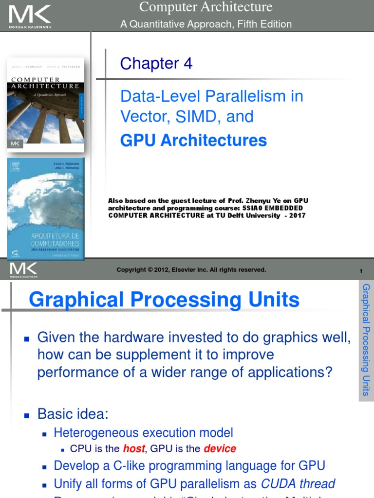 Data Level Parallelism In Vector Simd And Gpu Architectures Pdf Parallel Computing