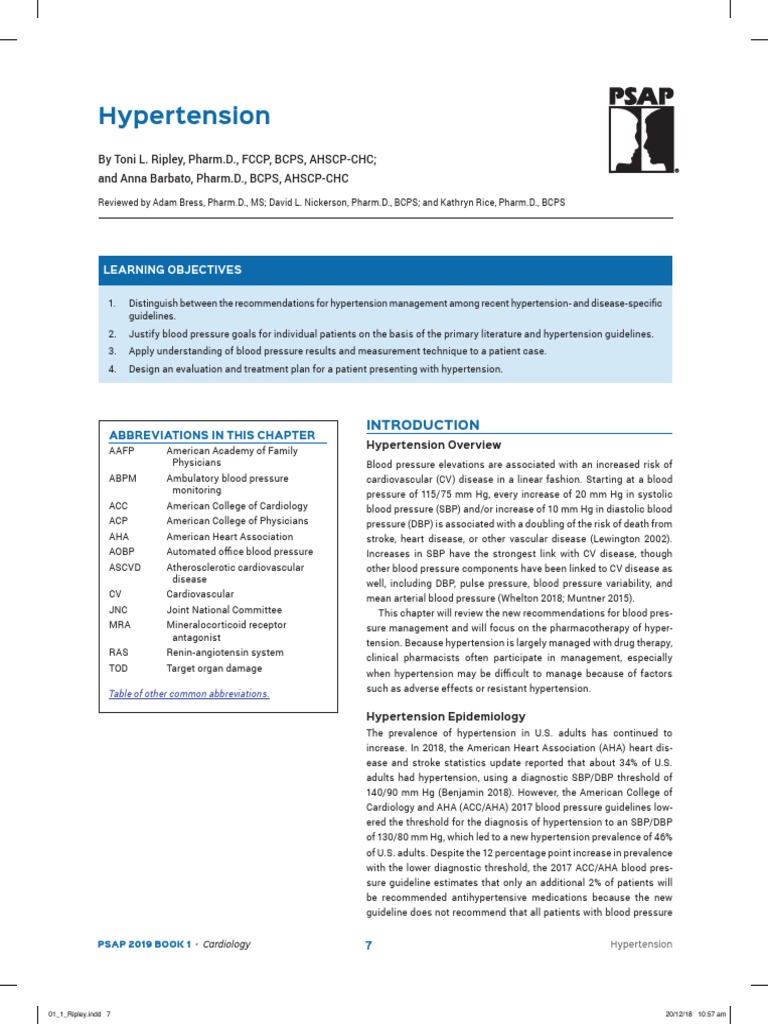 Ref Case 1 - PSAP Combining ALL Guideline For HT PDF | PDF ...
