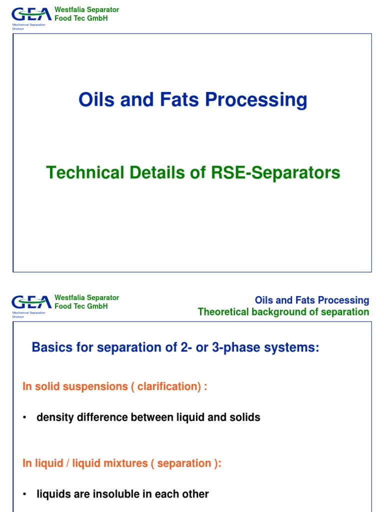 Mechanical Separation Division Oils and PDF | PDF | Valve | Liquids