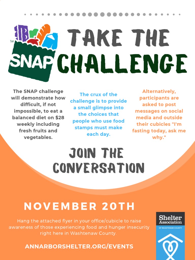 SNAP Challenge Full Information | PDF | Supplemental Nutrition ...
