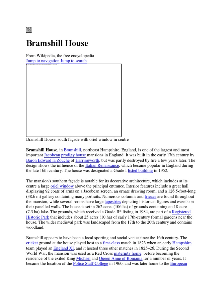 A Grand Jacobean Mansion: A Detailed Look at Bramshill House and Its ...