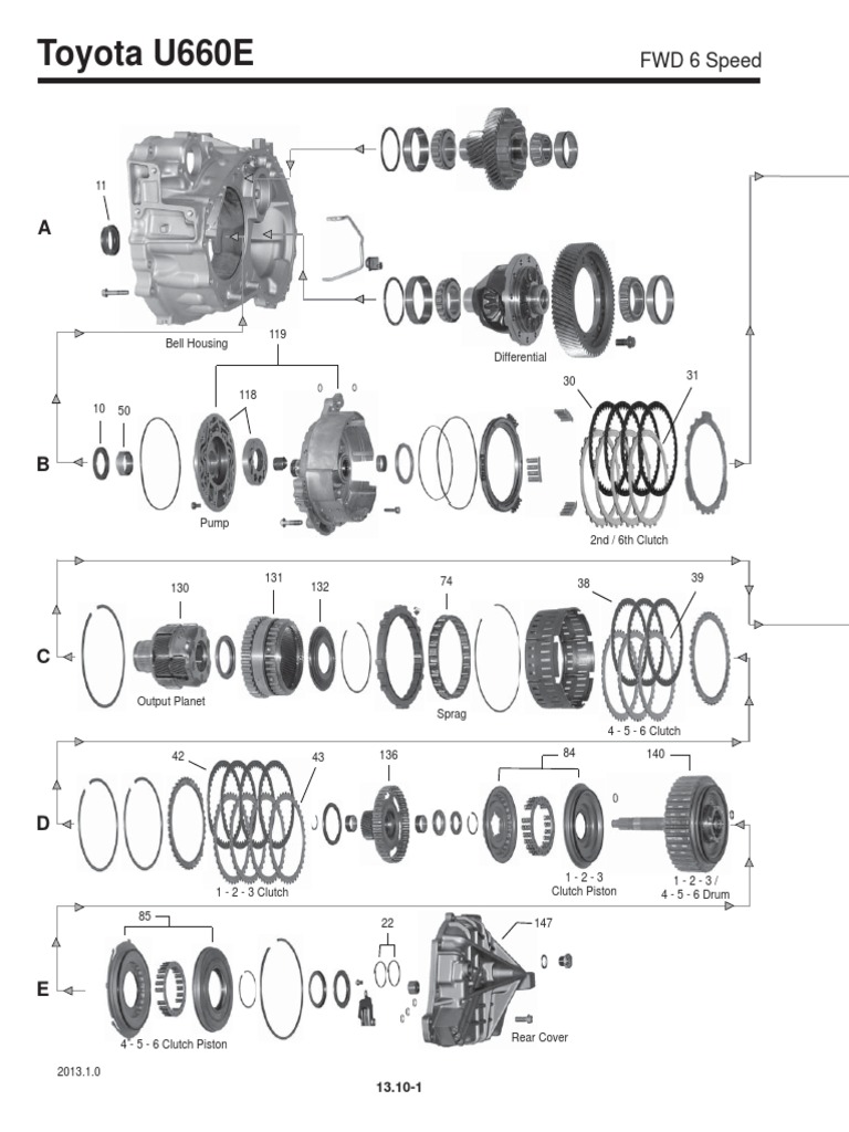 Toyota U660E: FWD 6 Speed | PDF | Four Wheel Drive | Clutch