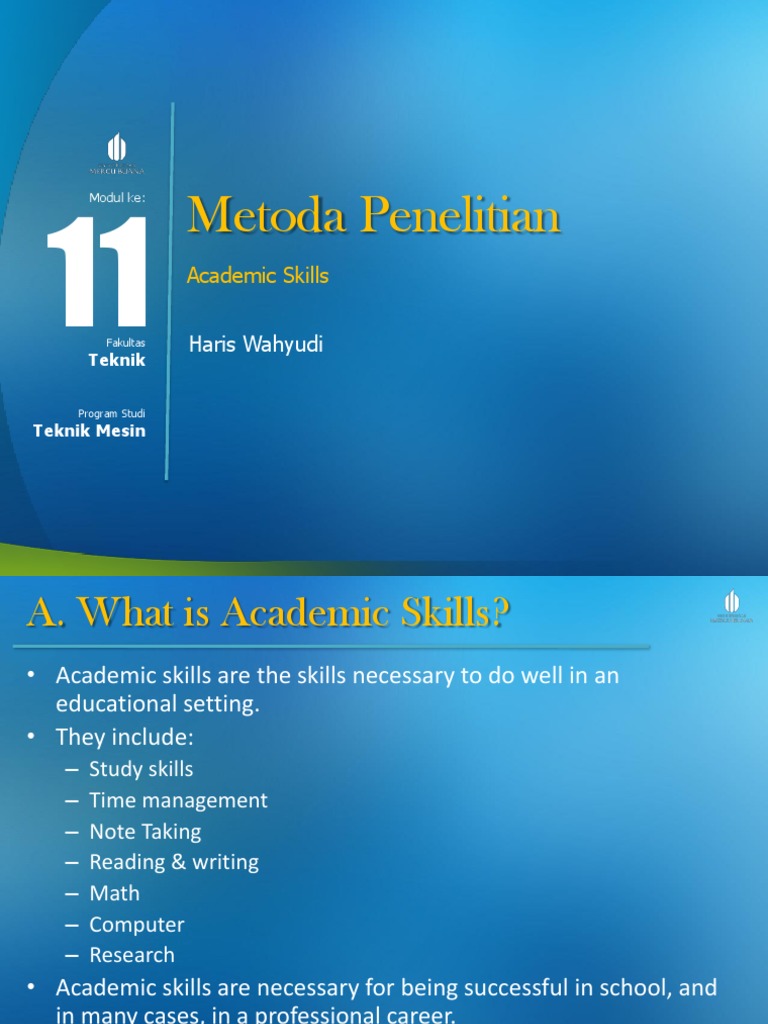 Modul 11. Academic Skills | PDF | Critical Thinking | Study Skills
