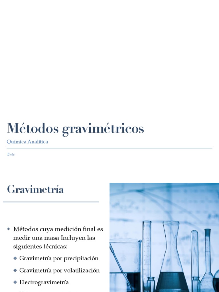 Gravimetría | PDF | Coloide | Precipitación (Química)