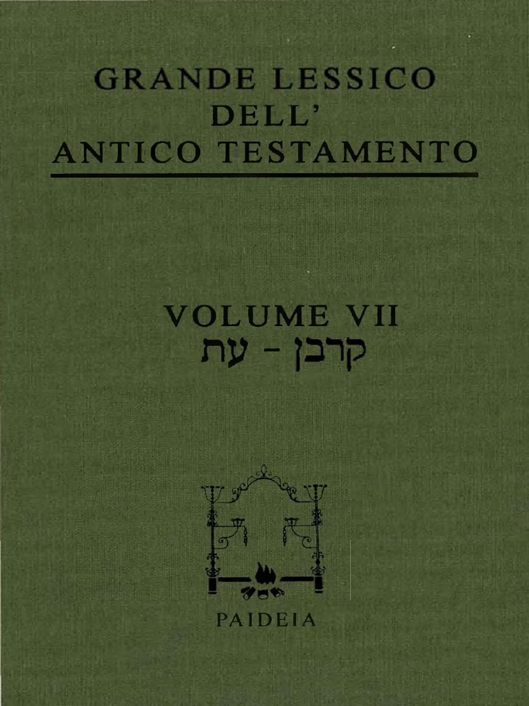 Grande Lessico Dell'Antico Testamento (Et-Qorban) | PDF