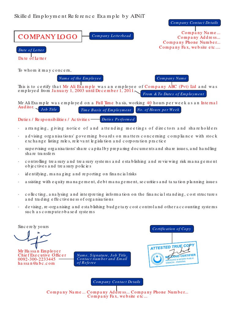 Experience Letter Format | PDF | Employment | Companies