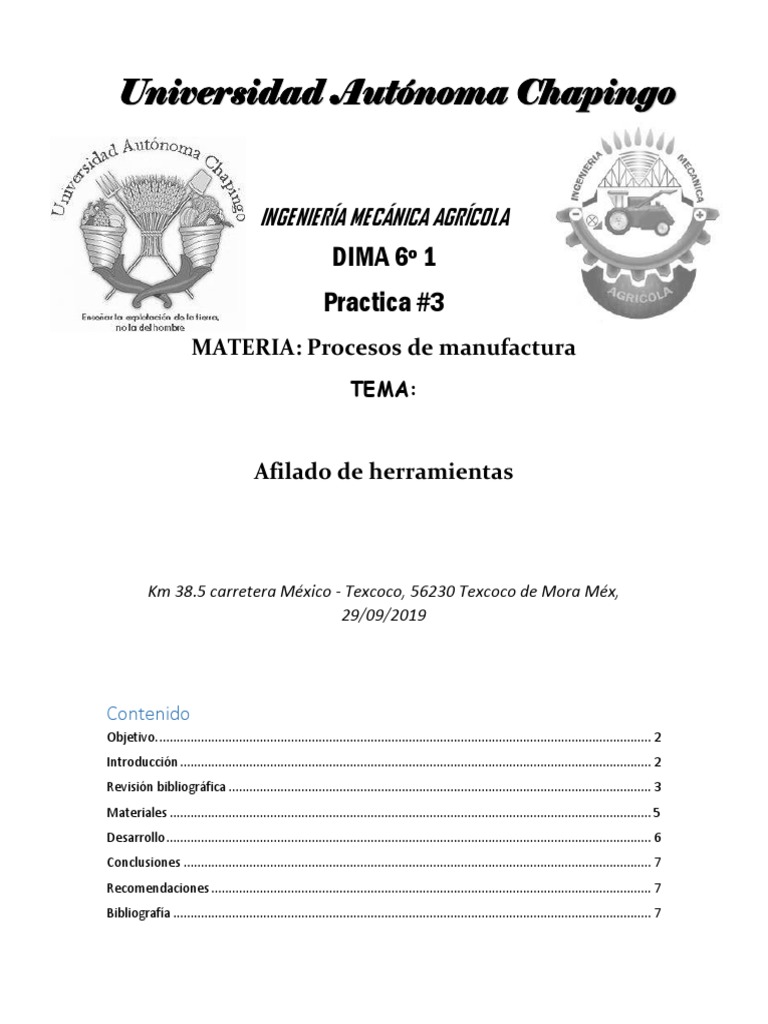 Practica de Afilado de Buril | PDF | Herramientas | Metalurgia