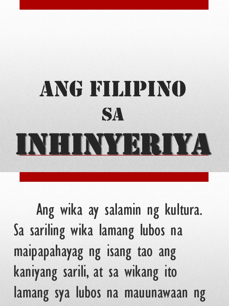 Filipino Sa Inhinyeriya | PDF