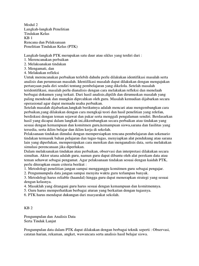 Rangkuman Modul 2 PTK | PDF