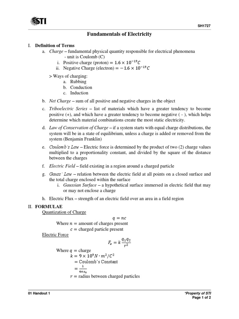 Fundamentals of Electricity Explained | PDF | Electric Charge ...