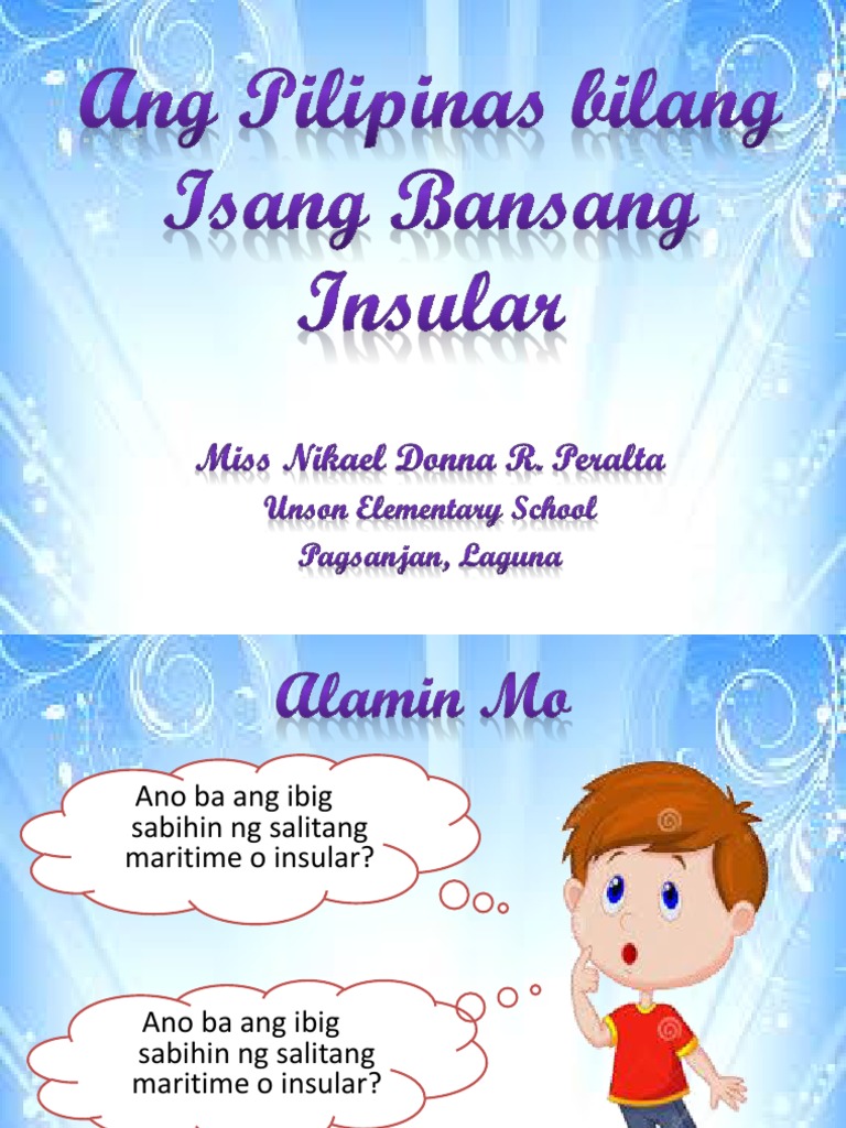 Aralin 7 Ang Pilipinas Bilang Isang Bansang Insular | PDF