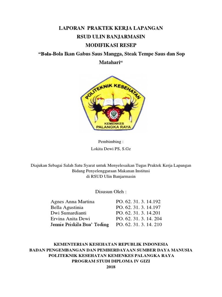 Laporan Praktek Kerja Lapangan Modifikasi Resep - Kelompok 4 | PDF