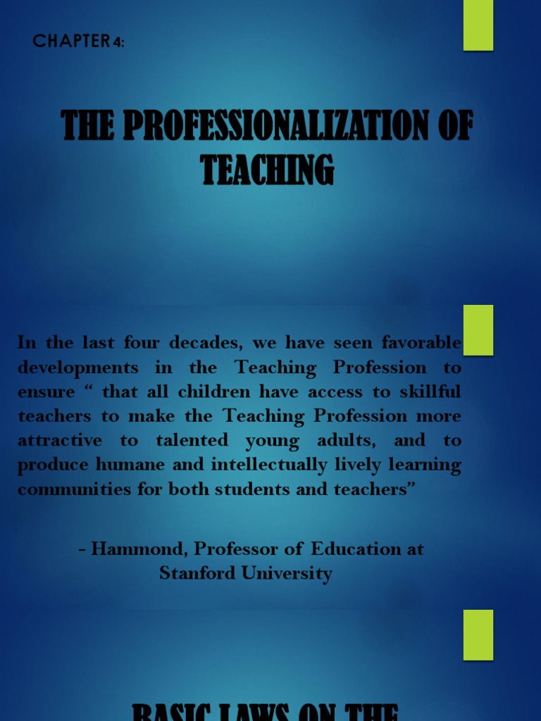 Professionalization of Teaching | PDF | Teachers | Profession