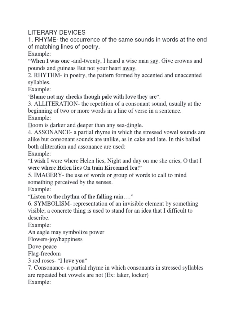 Literary Devices | PDF | Language Arts & Discipline | Art